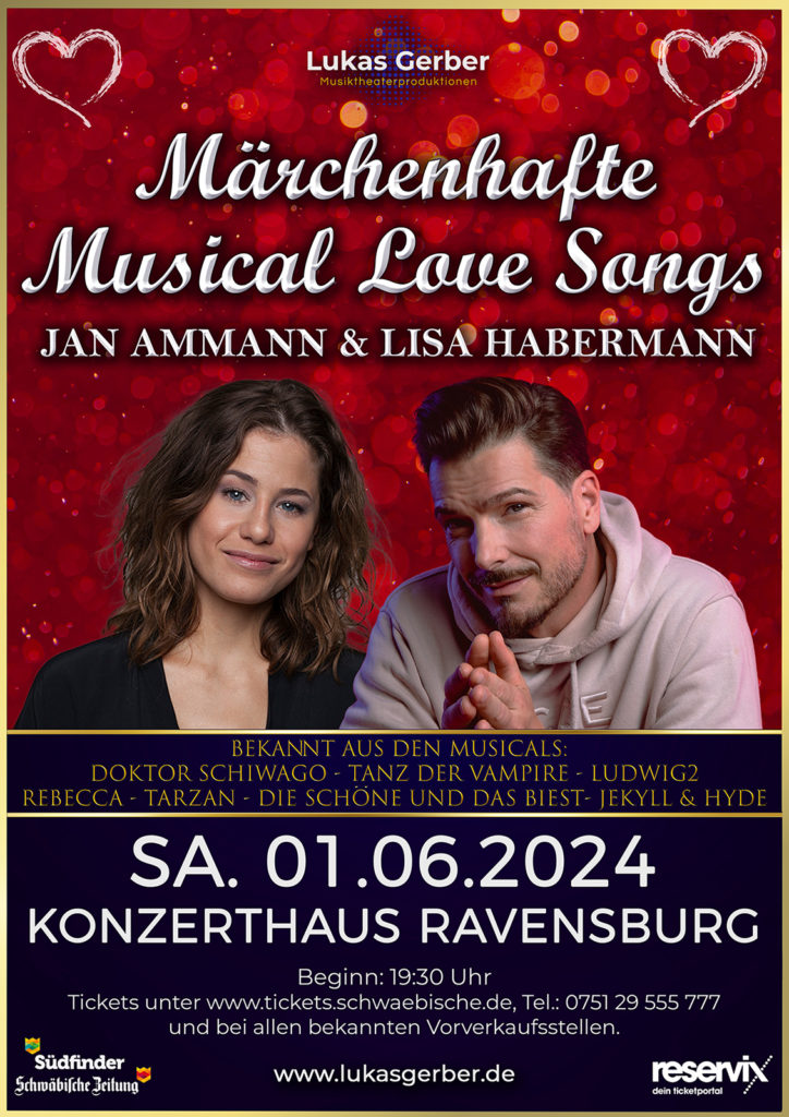 Märchenhafte Musical Love Songs mit Jan Ammann und Lisa Habermann in Ravensburg – Offizieller ...